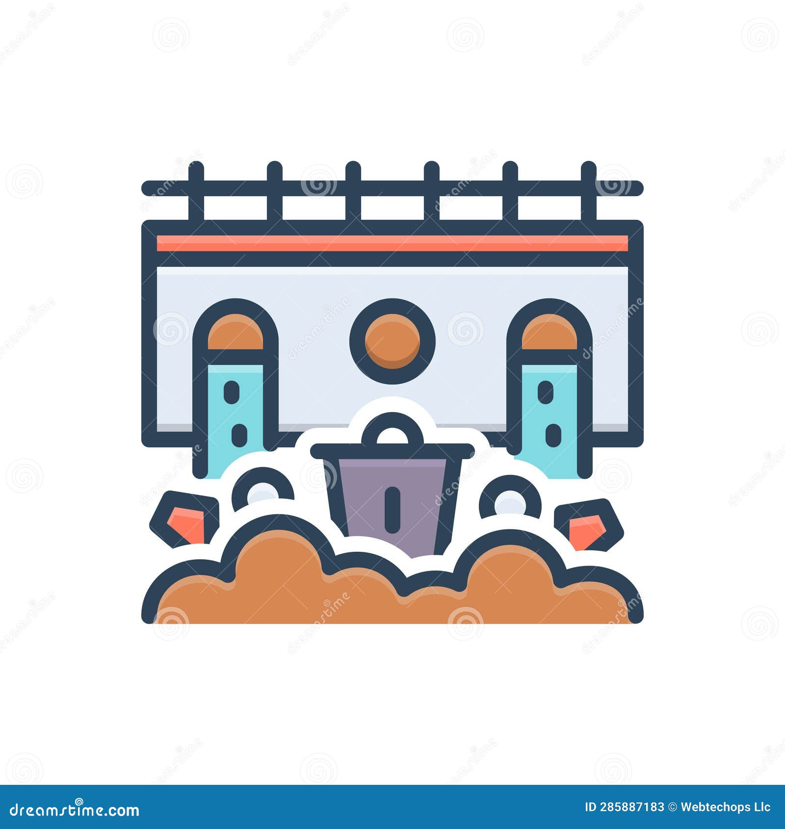 Color Illustration Icon for Garbage, Debris and Polluted Stock Vector ...