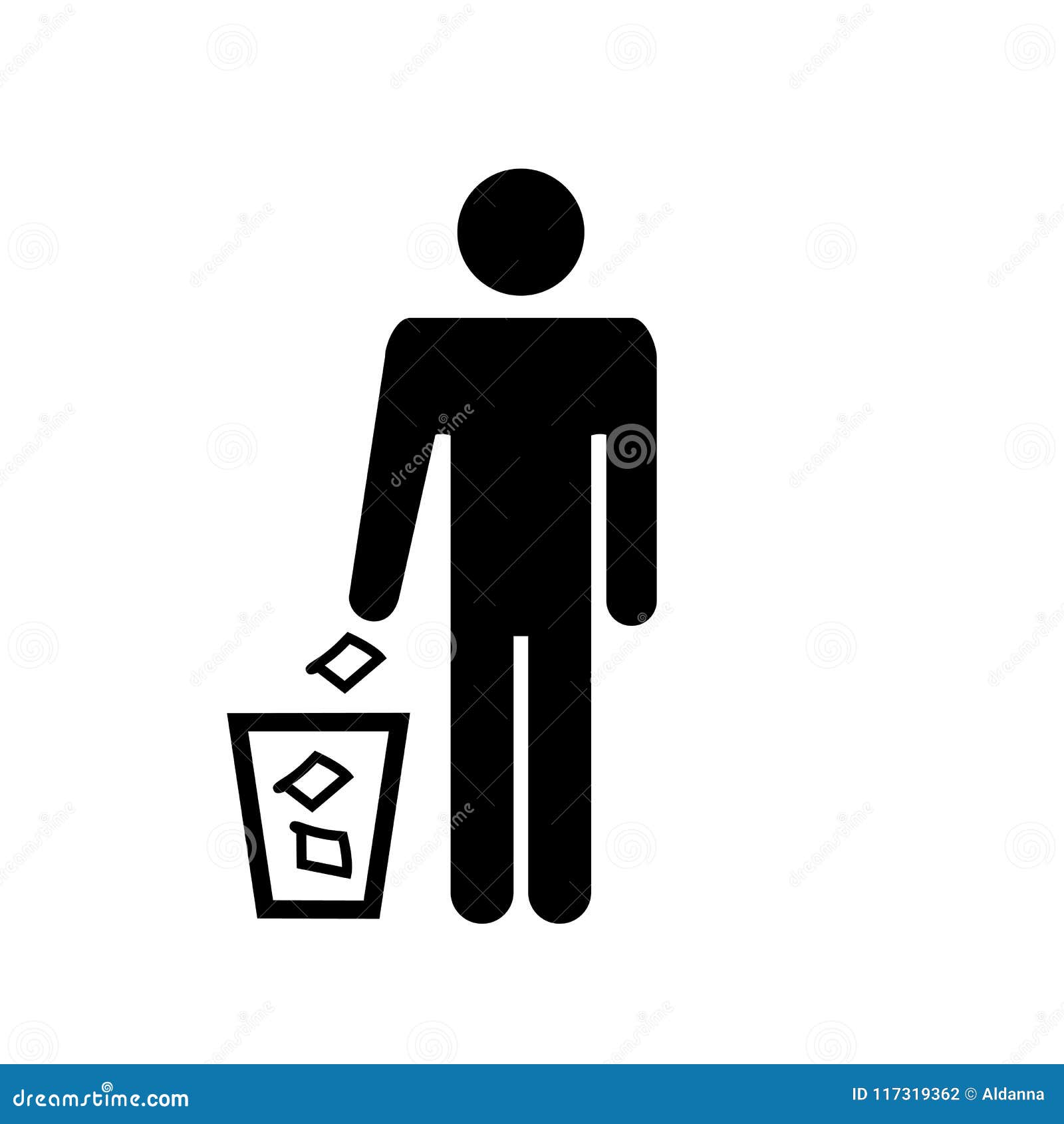 Garbage Icon Element Illustration Silhouette Of A Man Stock Vector ... Garbage Icon Element Illustration Silhouette Of A Man Stock Vector ...