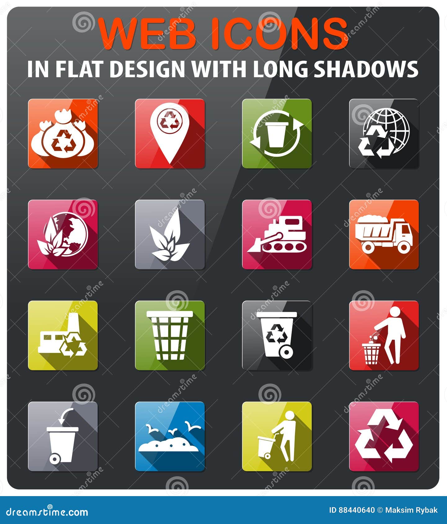 Garbage icon set stock illustration. Illustration of mother - 88440640