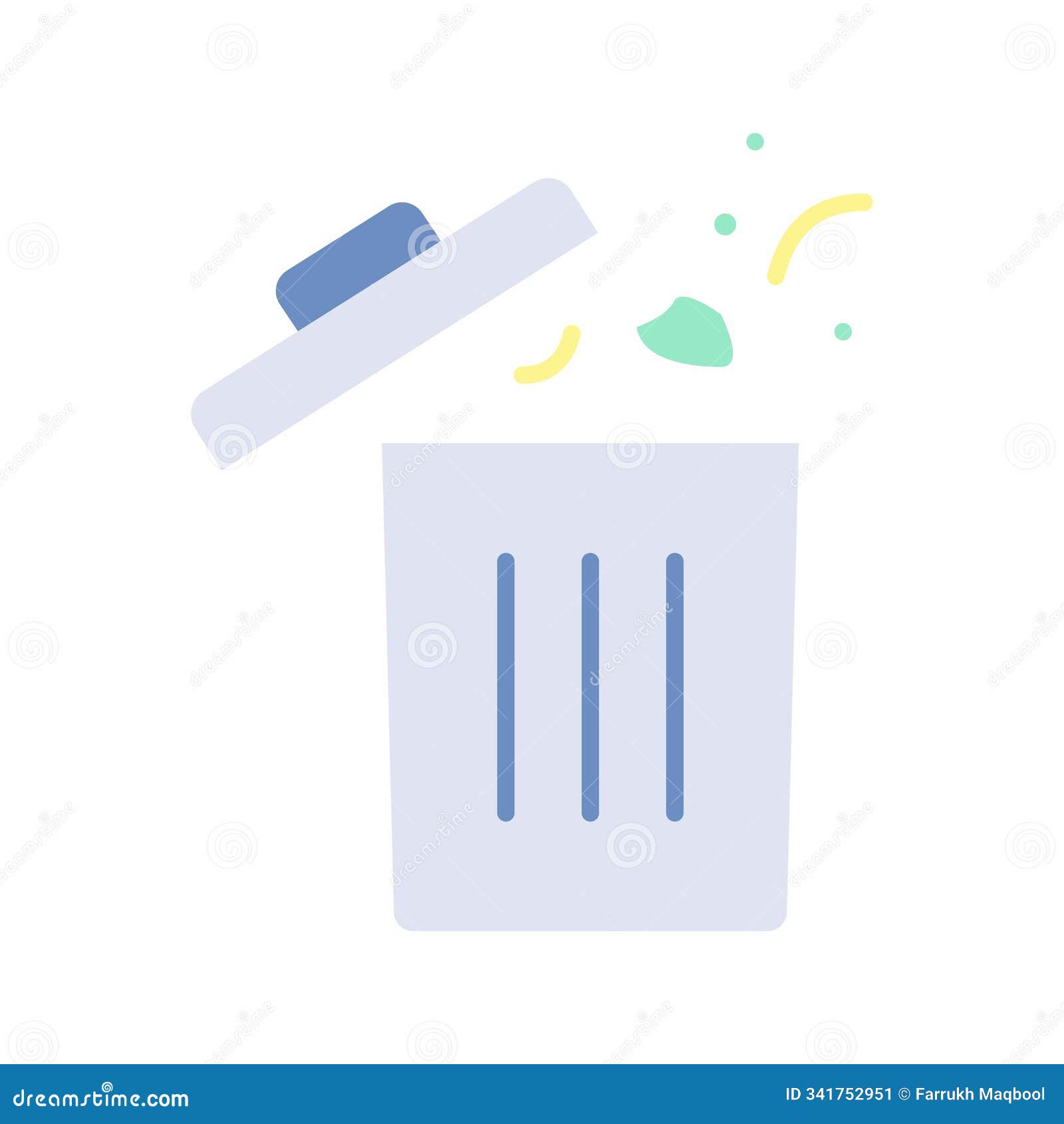 Garbage Icon Vector Isolated On White Background, Logo Concept O ...