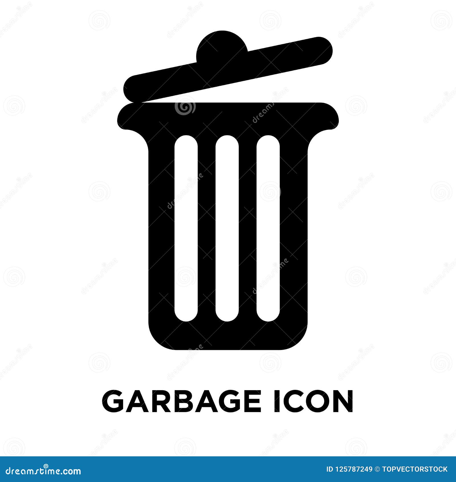 Garbage Icon Vector Isolated on White Background, Logo Concept O Stock ...