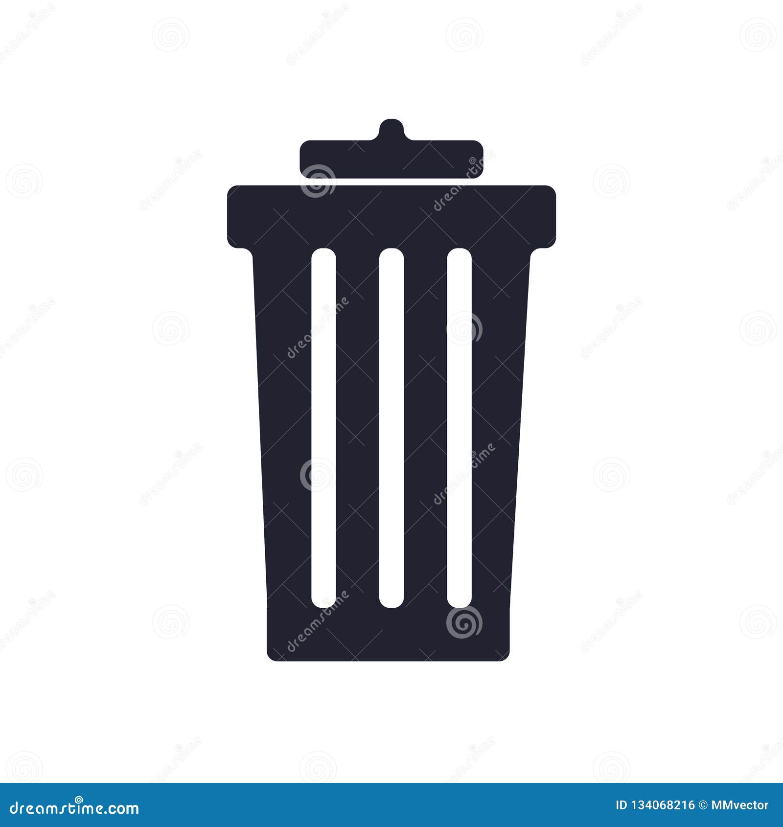 Garbage Icon Vector Sign and Symbol Isolated on White Background ...