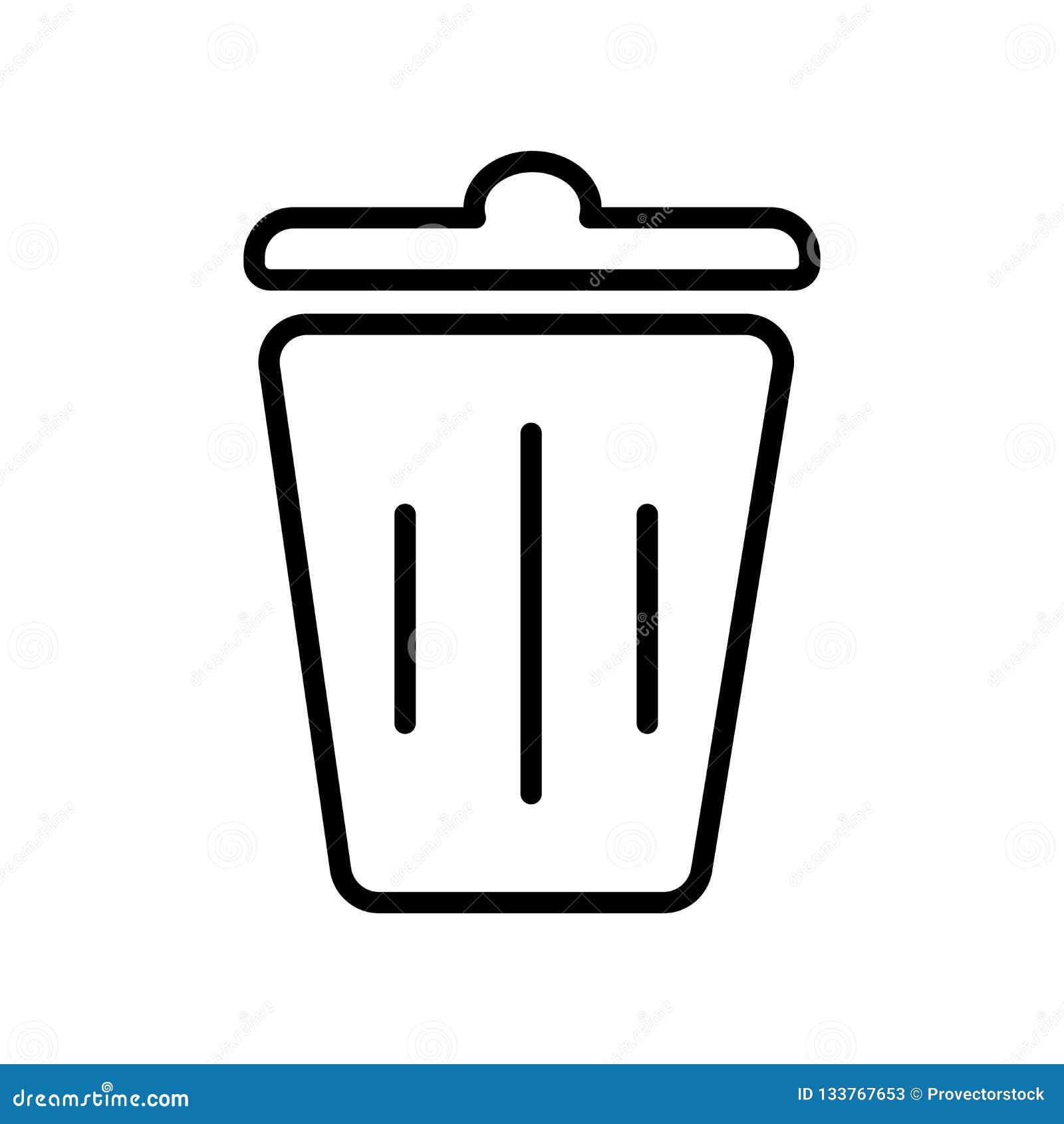 Garbage Icon Vector Sign and Symbol Isolated on White Background Stock ...