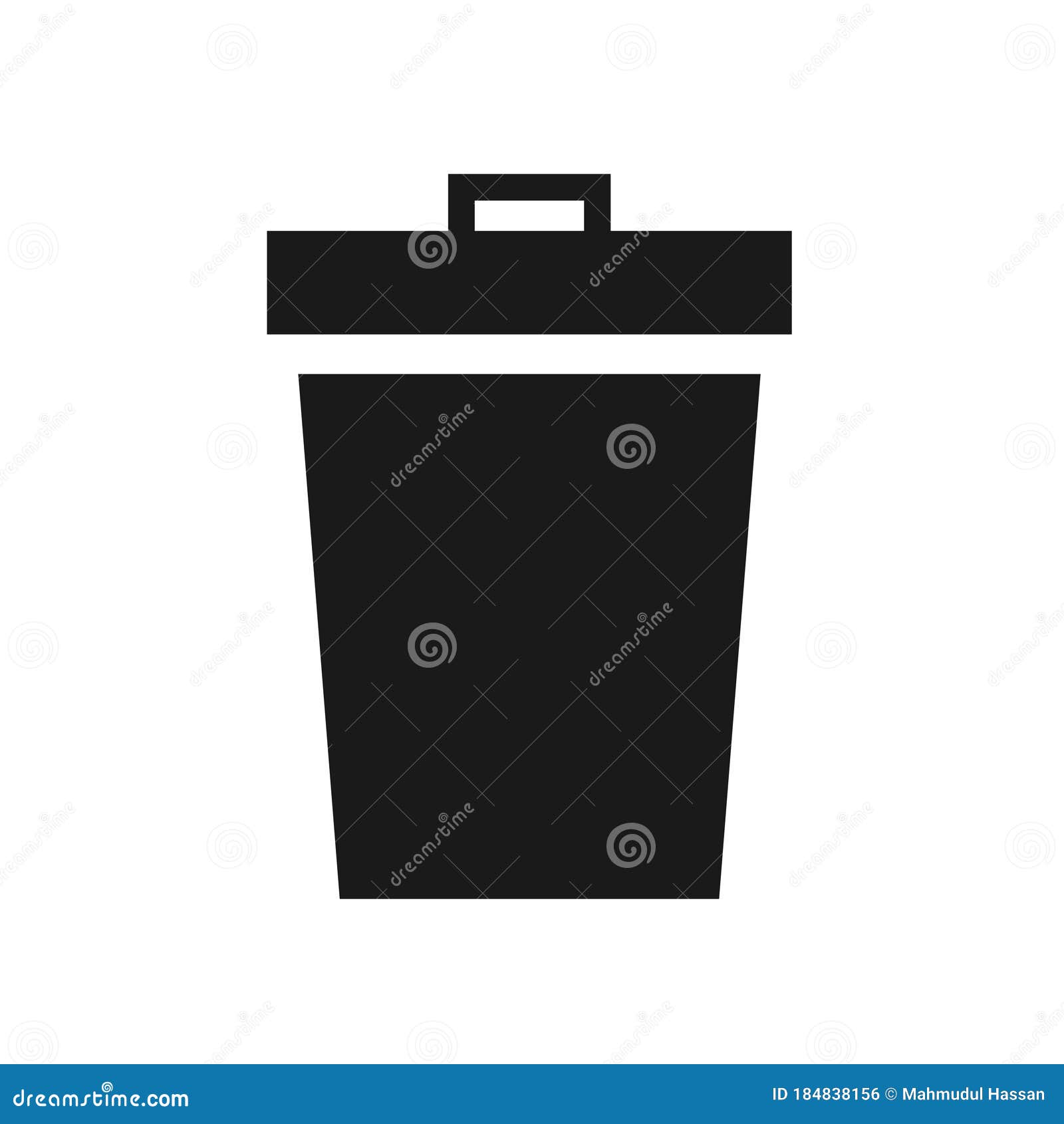 Garbage Icon Vector Sign in White Background Stock Vector ...