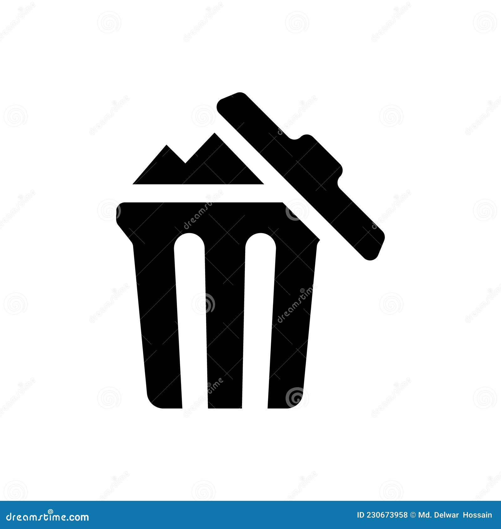 Garbage Icon. Monochrome Style Design From Shopping Center Sign Icon ...