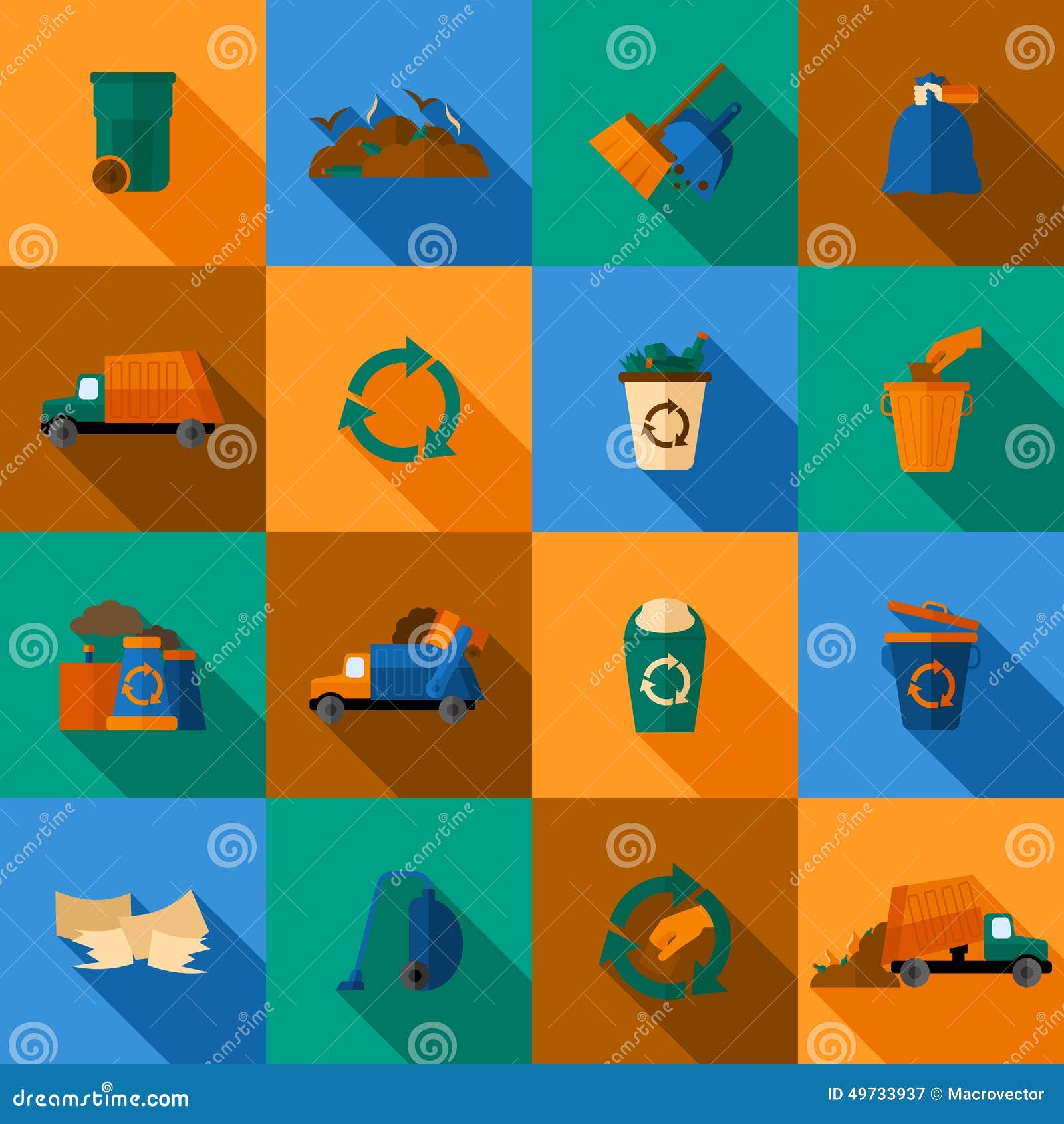 Garbage Icons Set Stock Vector Illustration Of Garbage 49733937