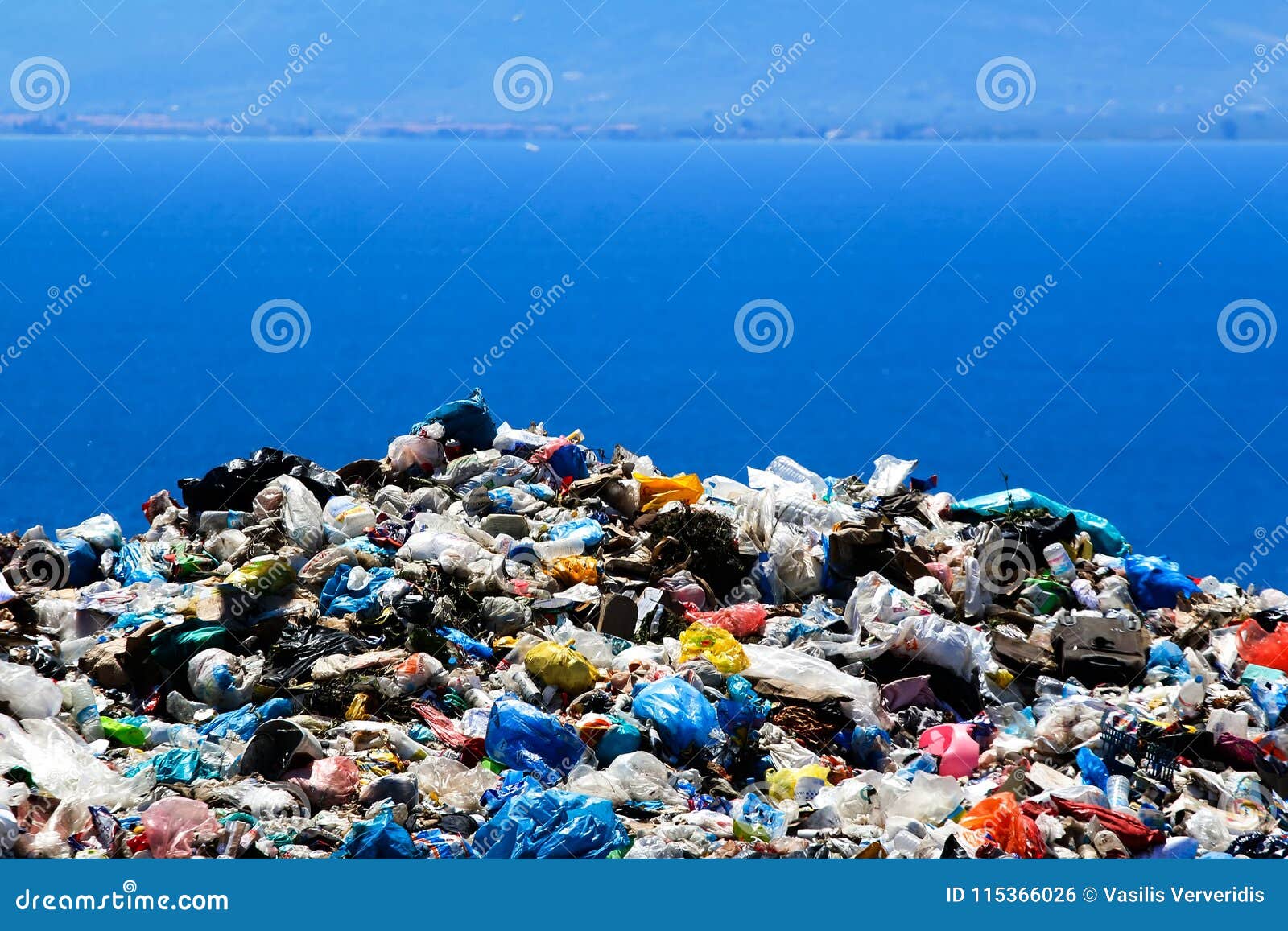 Garbage Inside a Processing Plant Stock Photo - Image of landscape ...