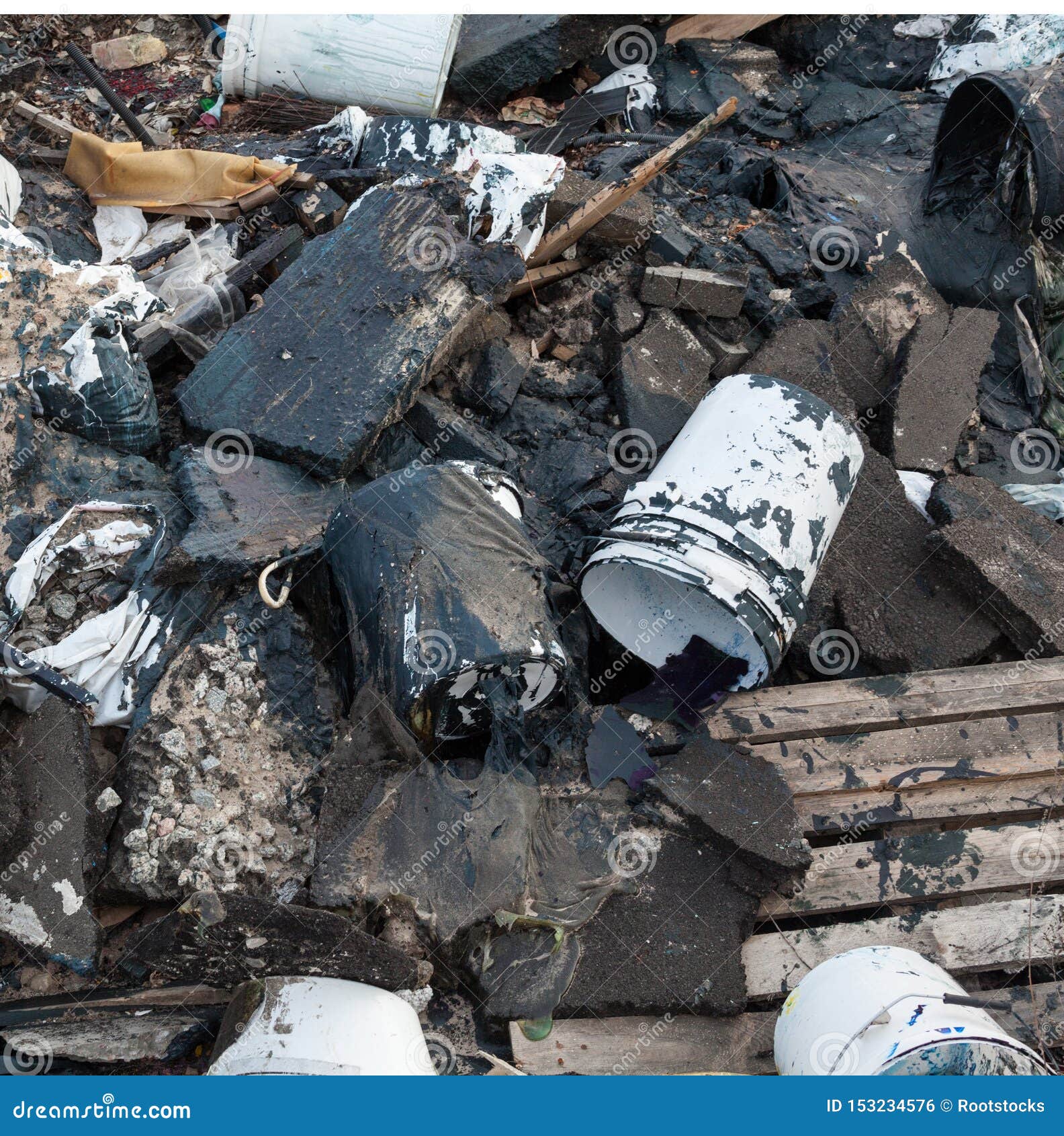 Garbage on the landfill stock photo. Image of refuse - 153234576