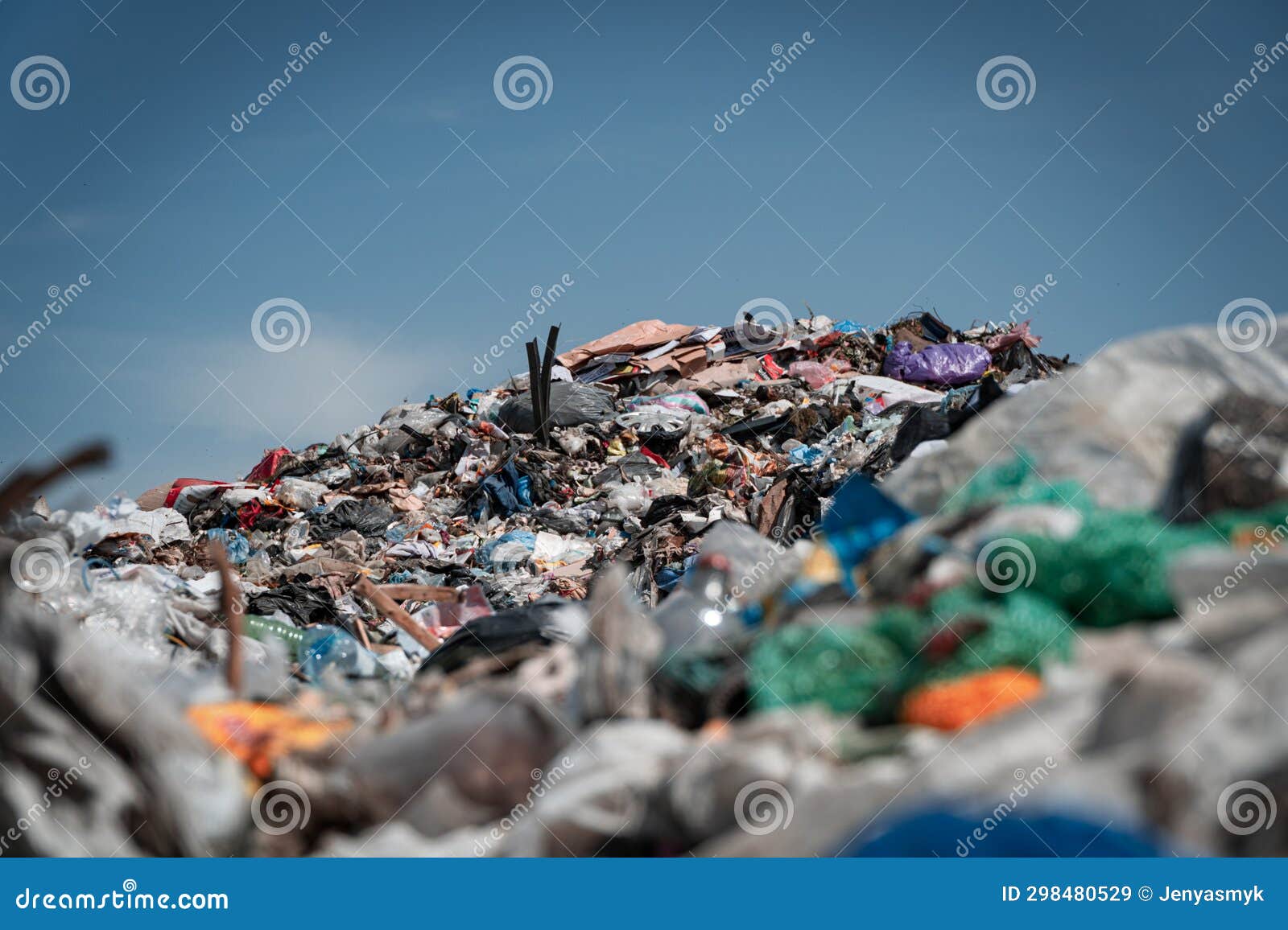 Garbage on the Landfill. Plastic Garbage Stock Image - Image of rubbish ...