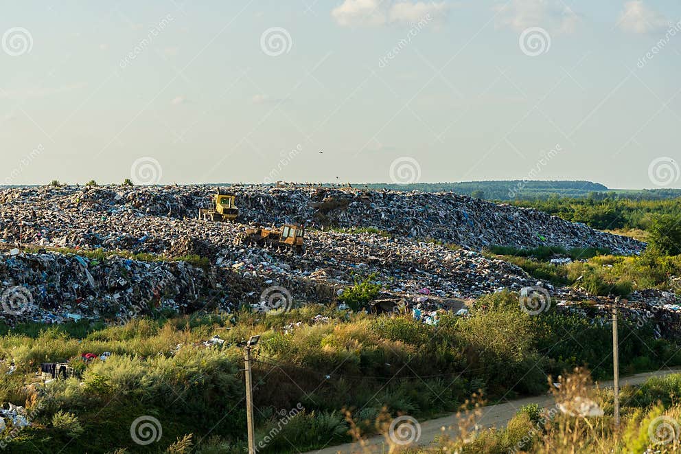 Garbage Landfill. Problems with Recycling and Sorting Garbage Stock ...