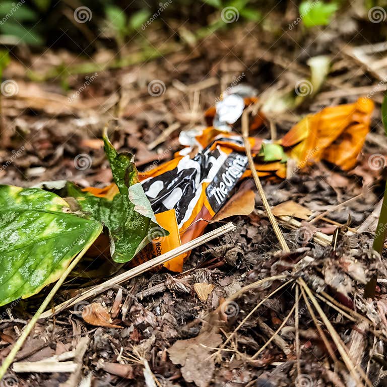 Garbage Left Behind in Nature Stock Photo - Image of soil, woodland ...