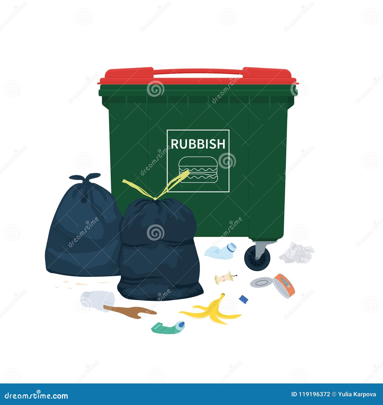 Waste Container. Cartoon | CartoonDealer.com #32138111