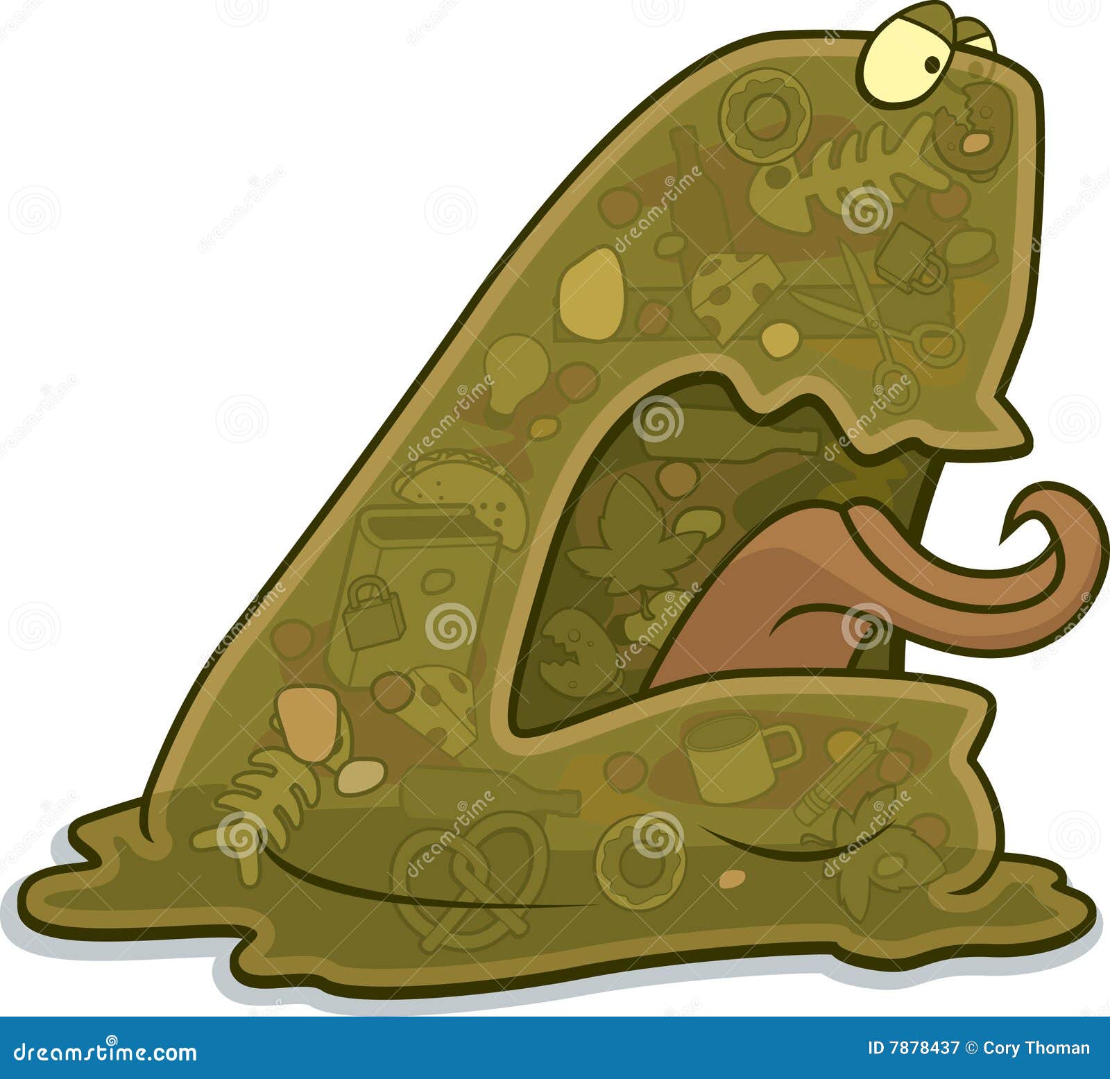 Garbage Monster stock vector. Illustration of blob, dirt - 7878437