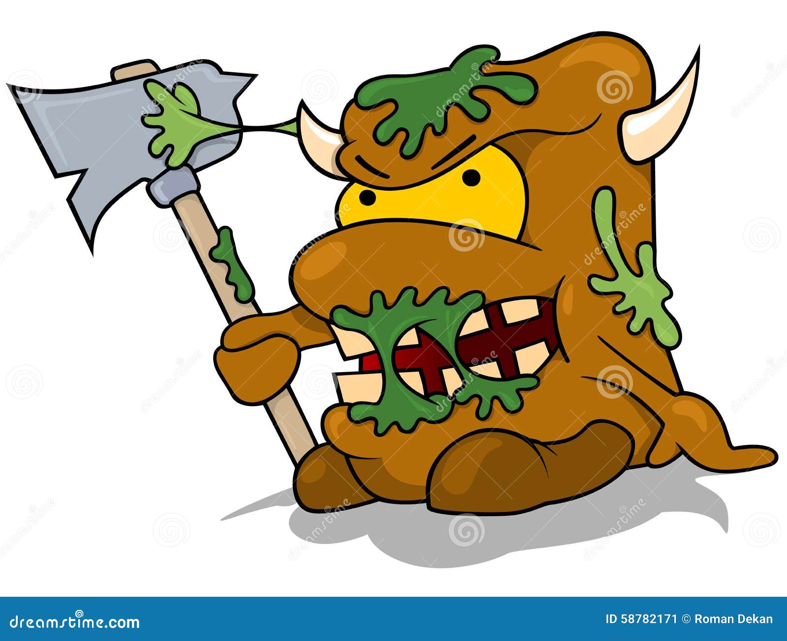 Garbage Monster Can With Plastic Bottles Vector Illustration ...