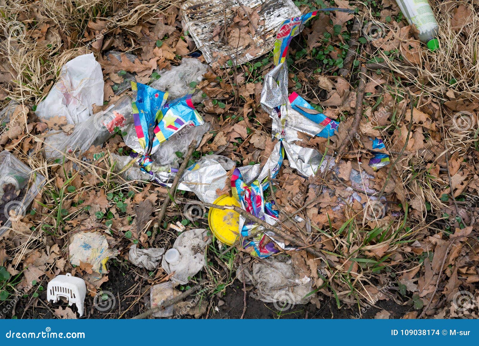 Garbage in the nature stock photo. Image of ecological - 109038174