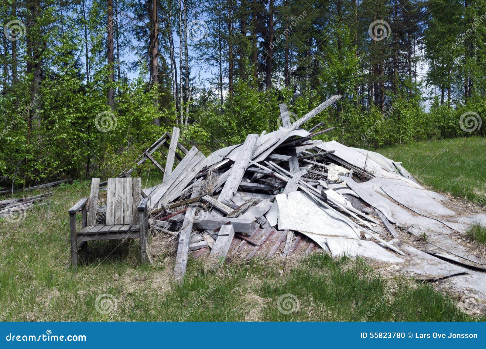 Garbage in nature stock photo. Image of pollution, dirty - 55823780