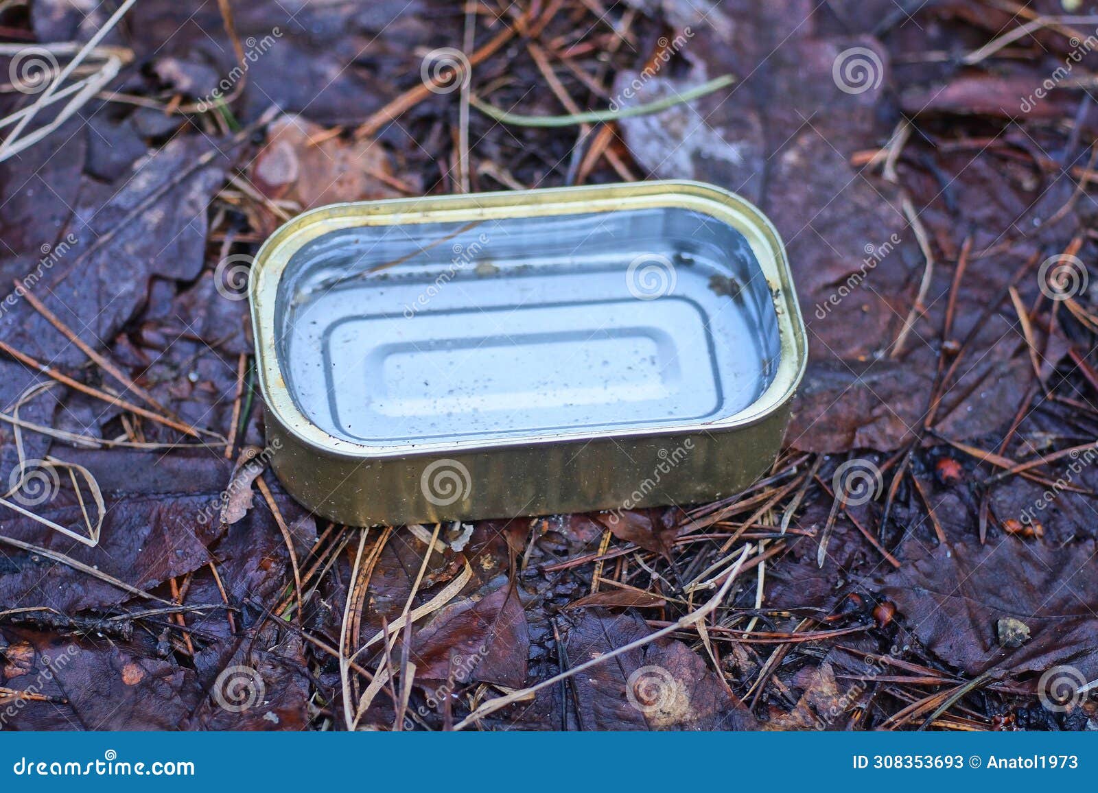 Garbage from One Empty White Dirty Restangular Can among Brown ...