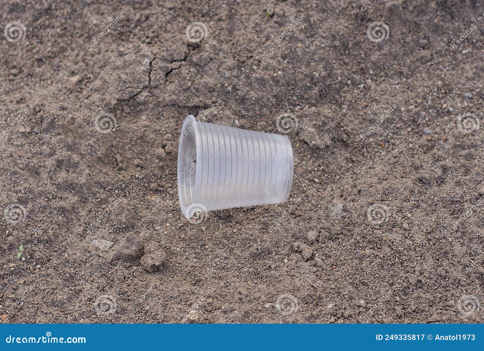 Garbage from One Empty White Plastic Cup Stock Image - Image of garbage ...