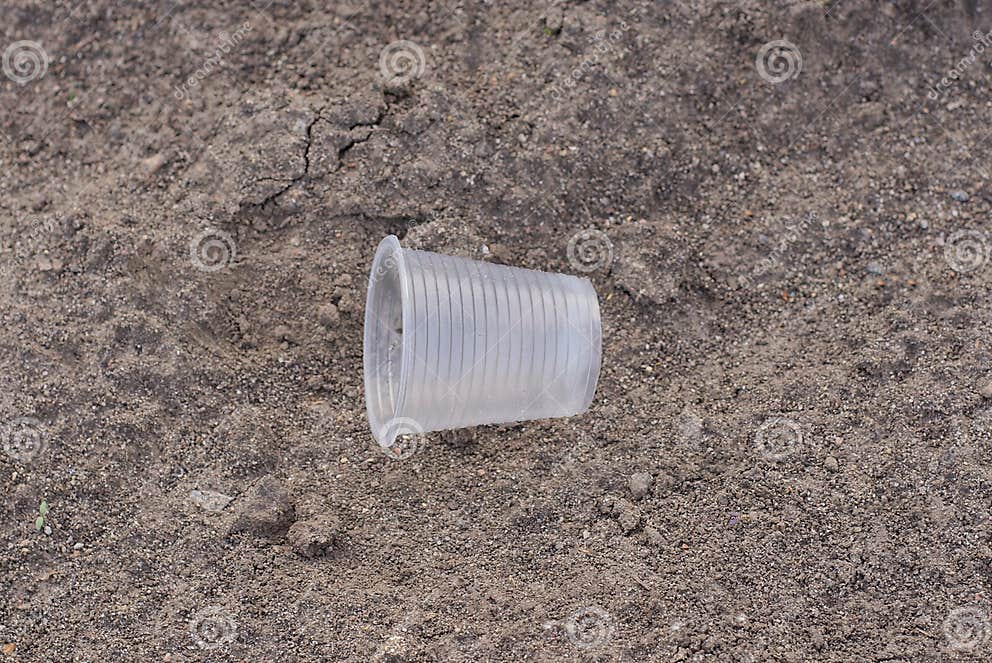 Garbage from One Empty White Plastic Cup Stock Image - Image of garbage ...