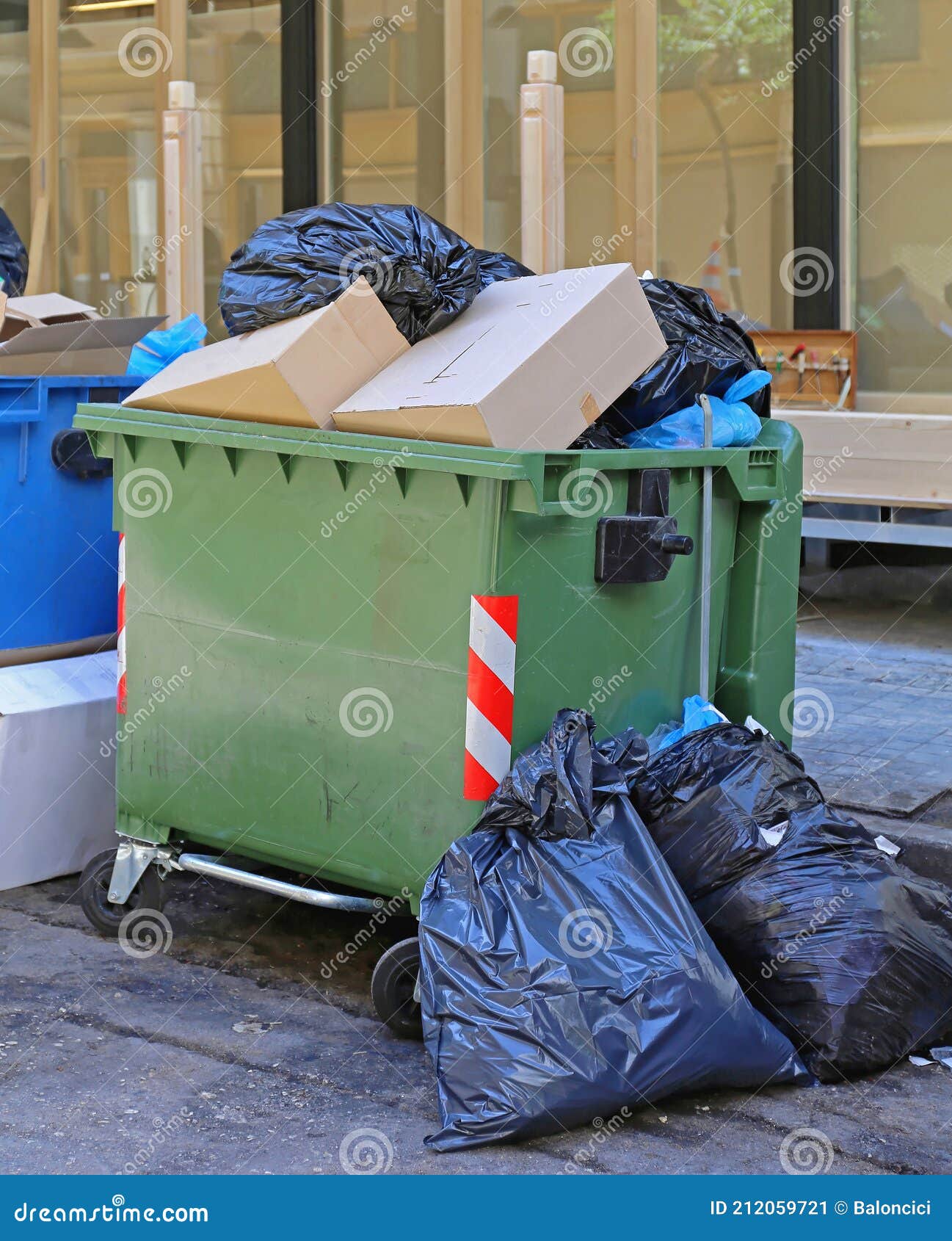 Garbage Overflow stock image. Image of bags, black, plastic - 212059721