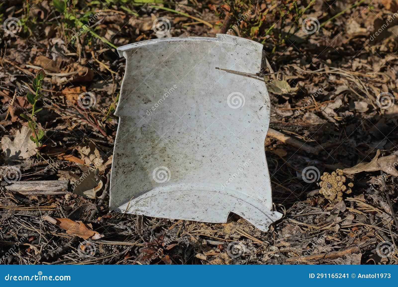 Garbage from a Piece of a Broken White Plastic Bucket Stock Image ...