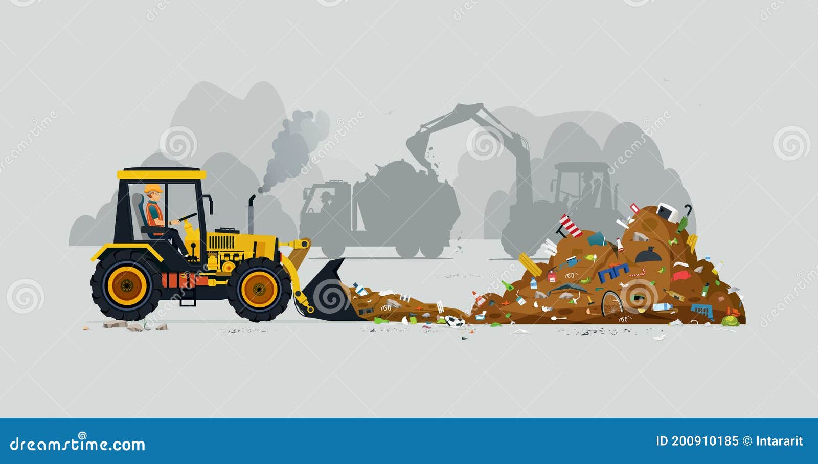 Garbage Pile stock illustration. Illustration of garbage - 200910185