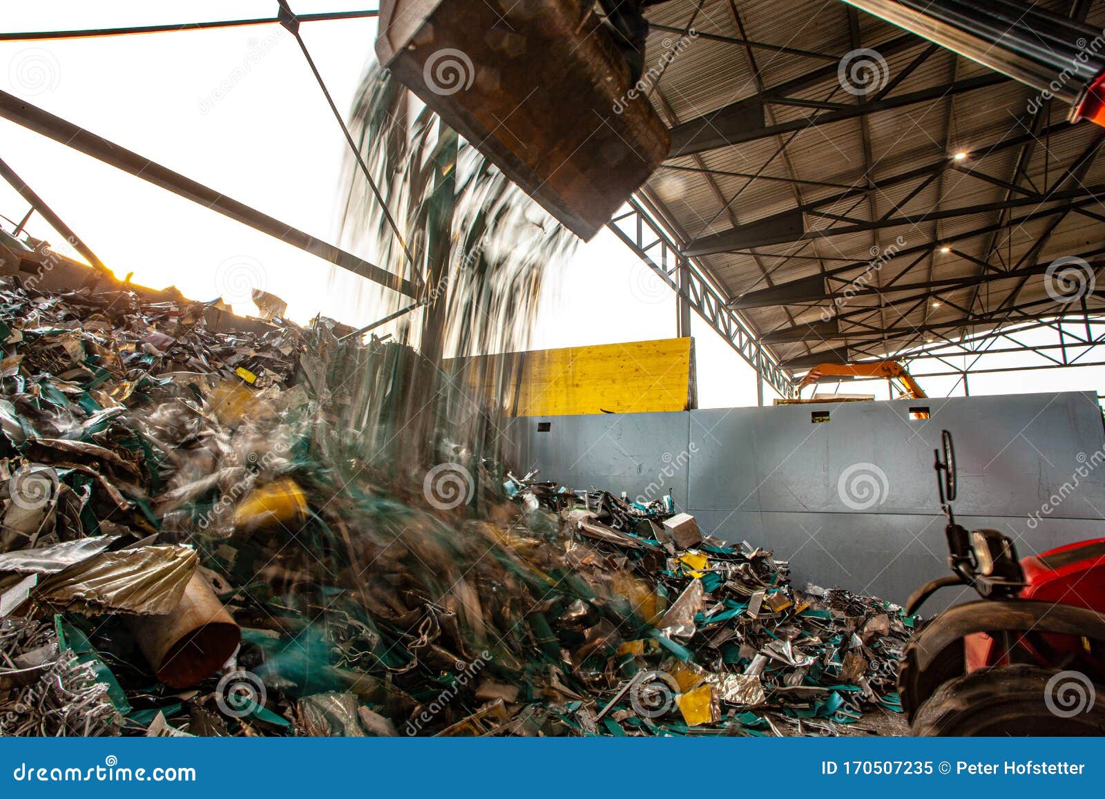 Garbage Pile Getting Sorted for Recycling of Materials Stock Image ...