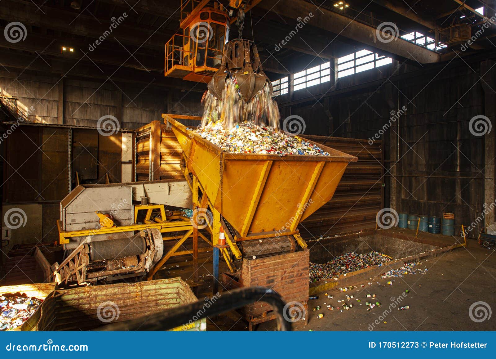 Garbage Pile Getting Sorted for Recycling of Materials Stock Image ...