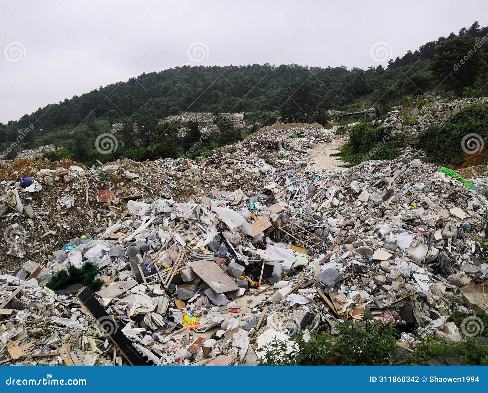 Garbage Pile in Trash Dump. Pollution Concept Stock Photo - Image of ...