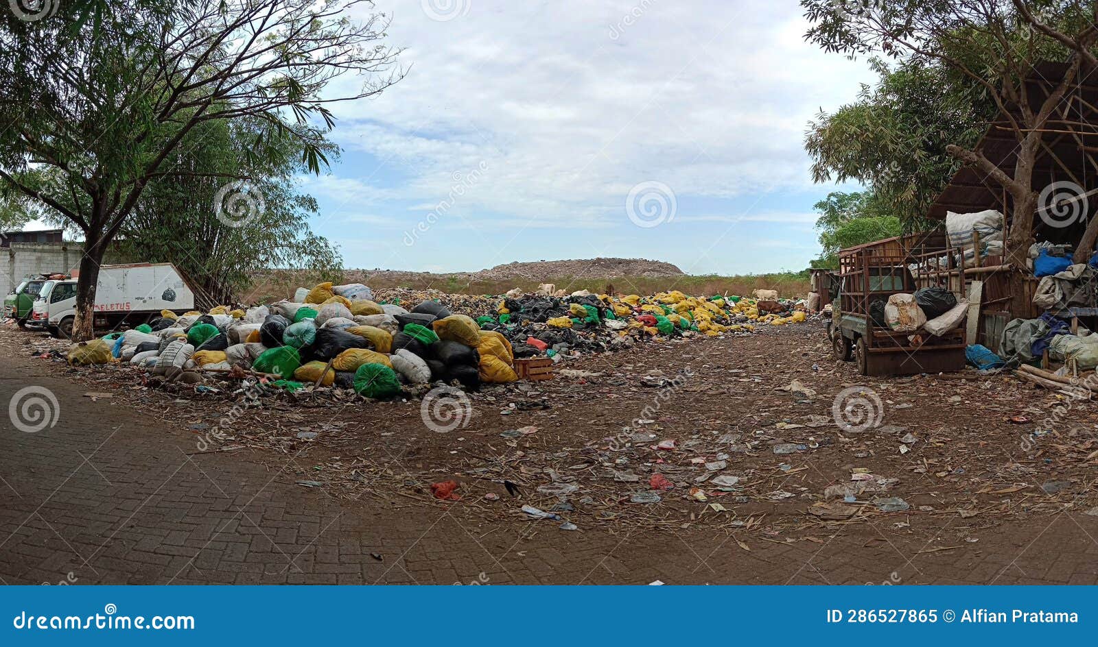 Garbage Piled Up on the Side of the Road Editorial Image - Image of ...