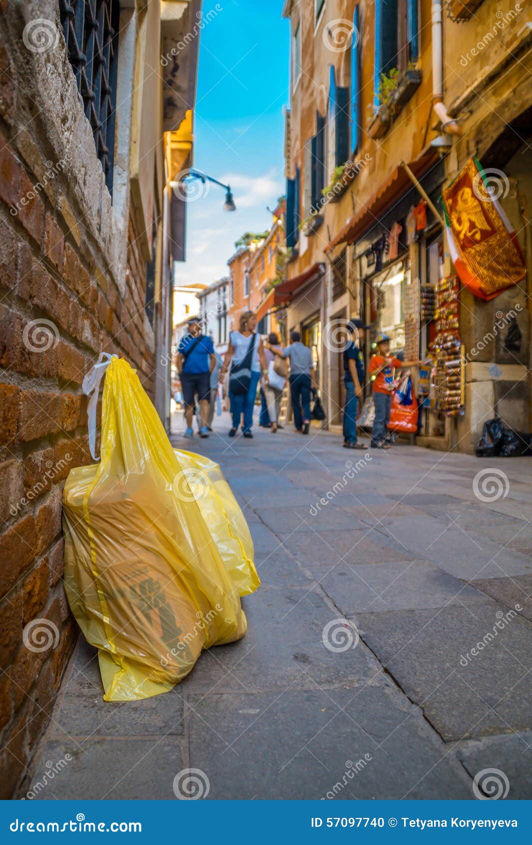 Garbage in Plastic Bags on the Street Editorial Image - Image of floor ...