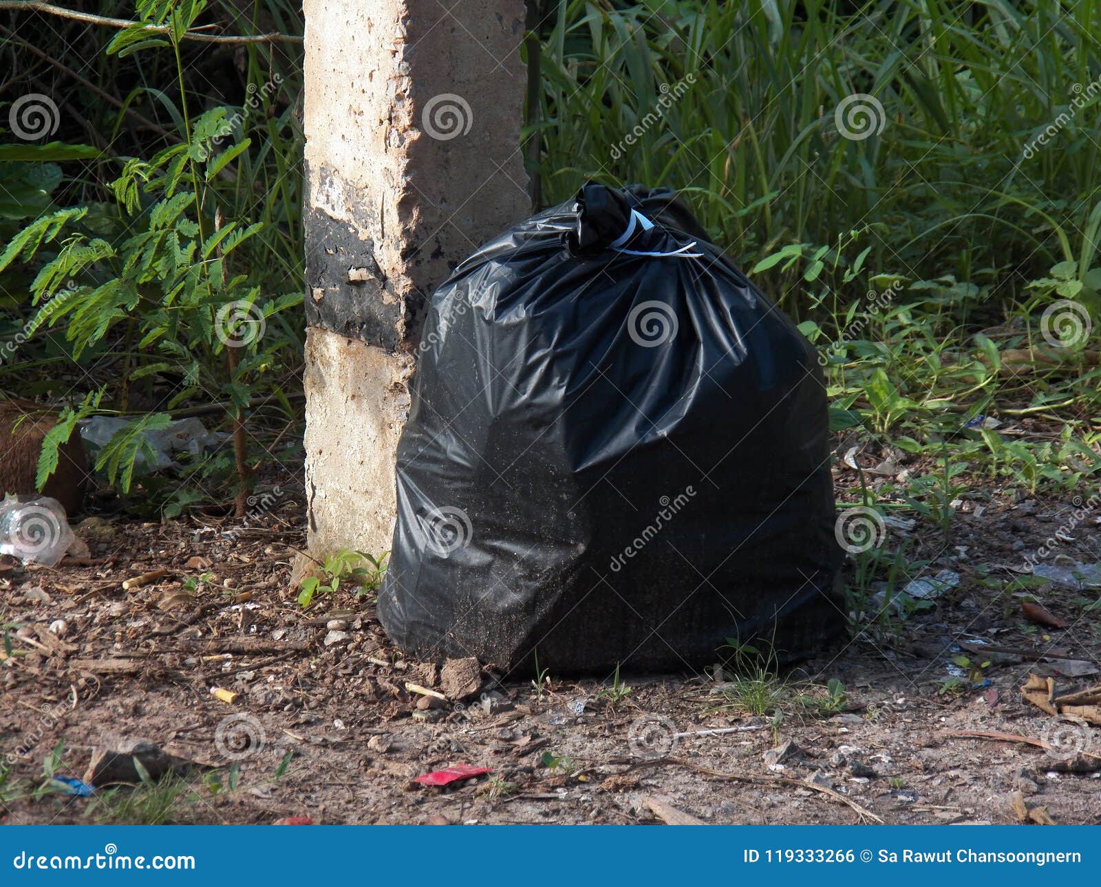 Garbage Plastic Black Textures Dirty Bagging Stock Photo - Image of ...