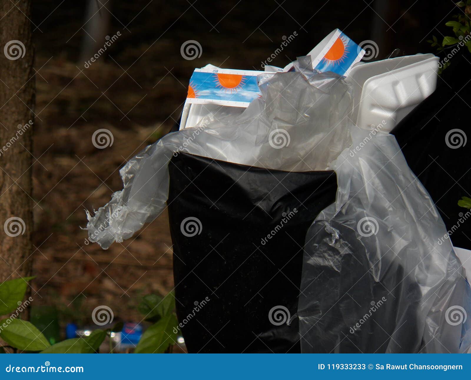 Garbage Plastic Black Textures Dirty Bagging Stock Image - Image of ...