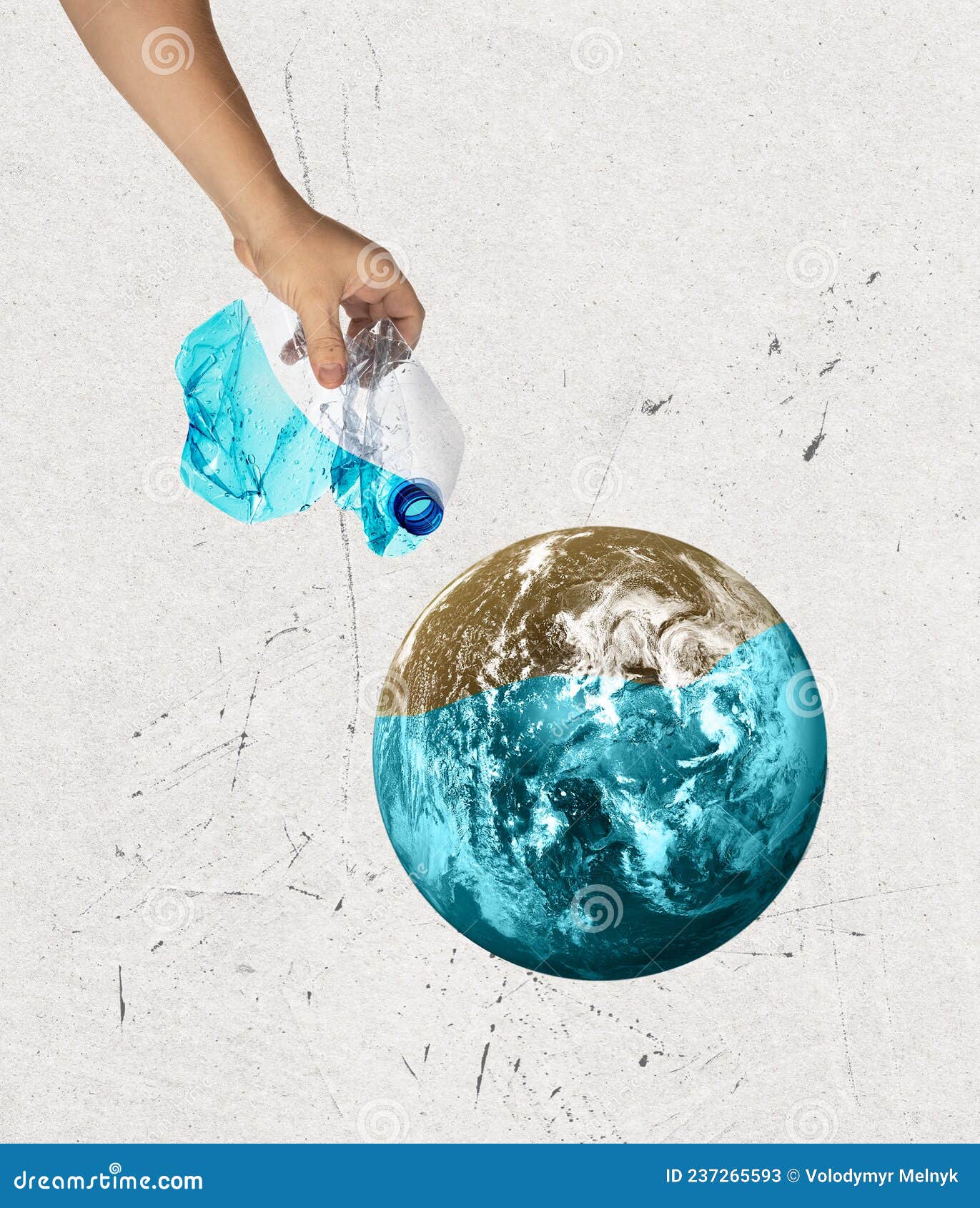 Air and Water Pollution. Contemporary Art Collage, Modern Creative ...