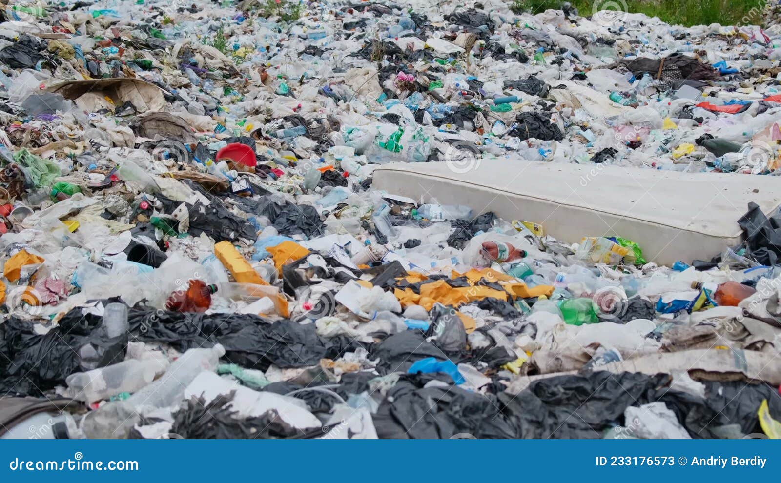 Garbage Platform with Plastic Waste. the Concept of Environmental ...