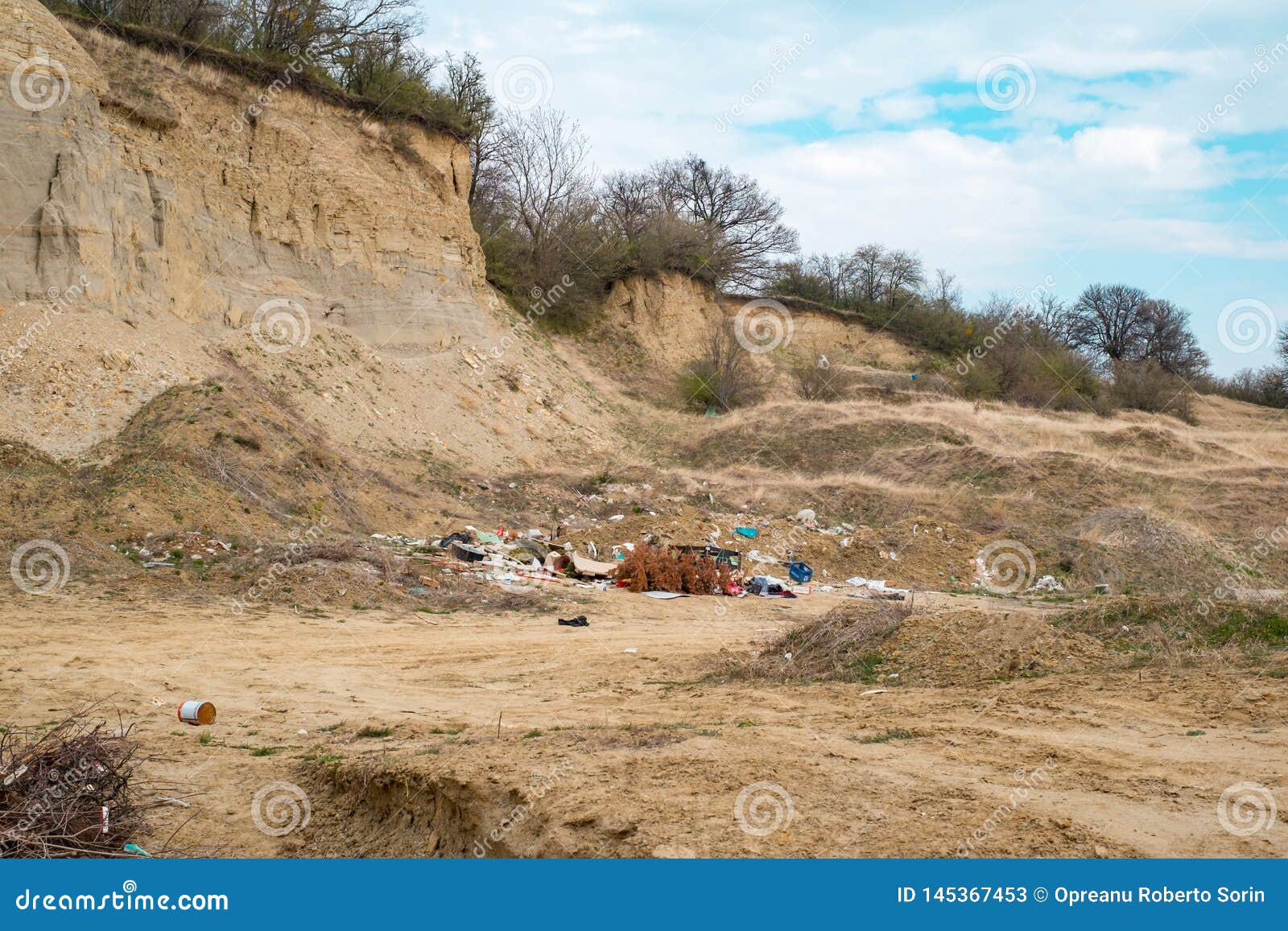 Garbage Pollution of the Environment Besides City Editorial Stock Photo ...