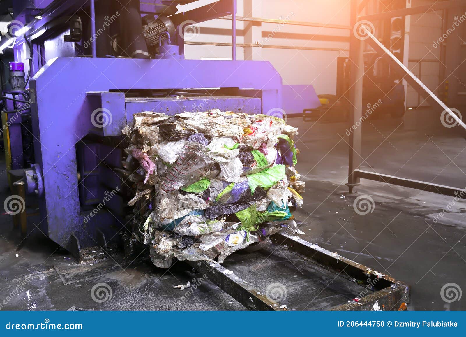 Garbage Press. Sorting of Garbage Stock Photo - Image of management ...