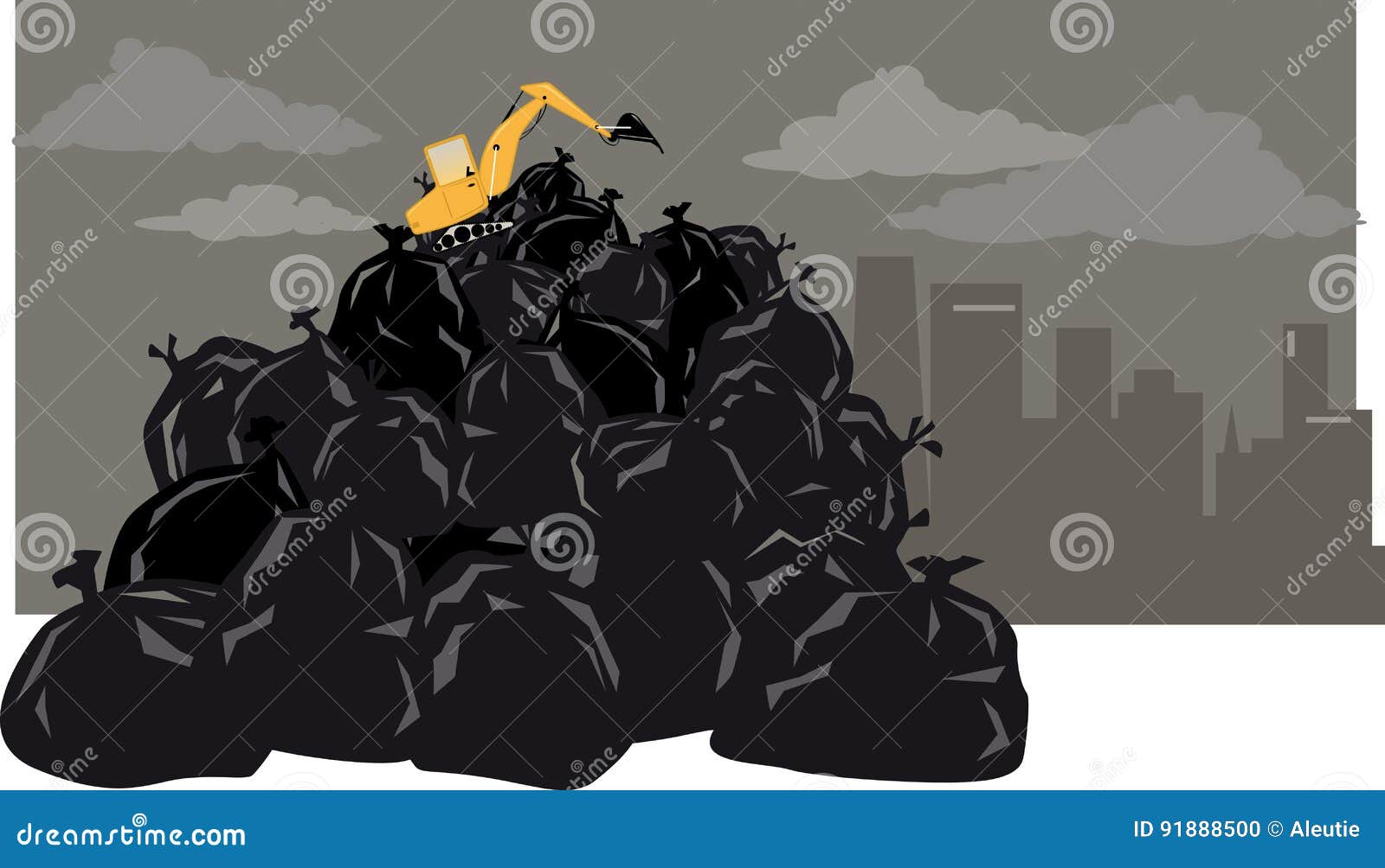 Garbage problem stock vector. Illustration of trash, recycle - 91888500