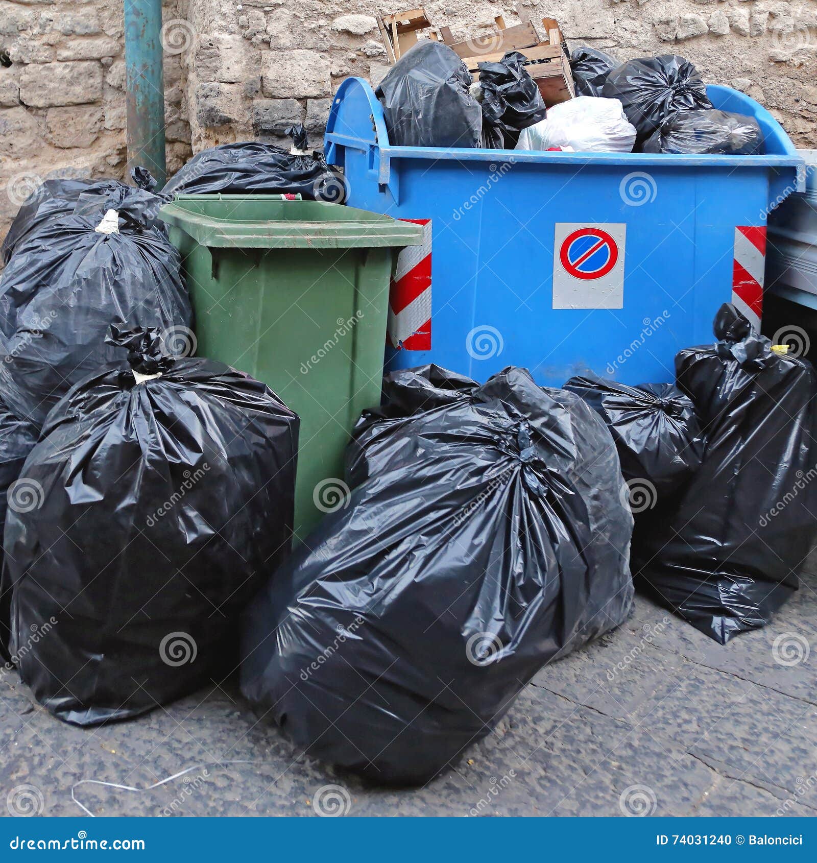 Garbage Problems stock photo. Image of naples, recycle - 74031240