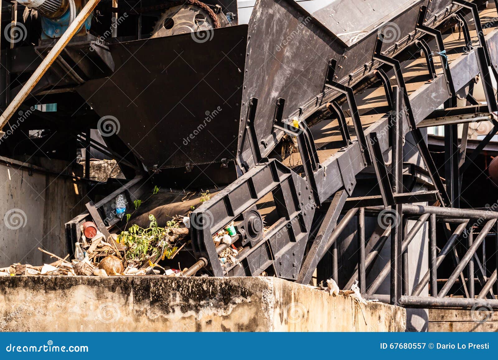 Garbage processing plant stock image. Image of dump, belt - 67680557