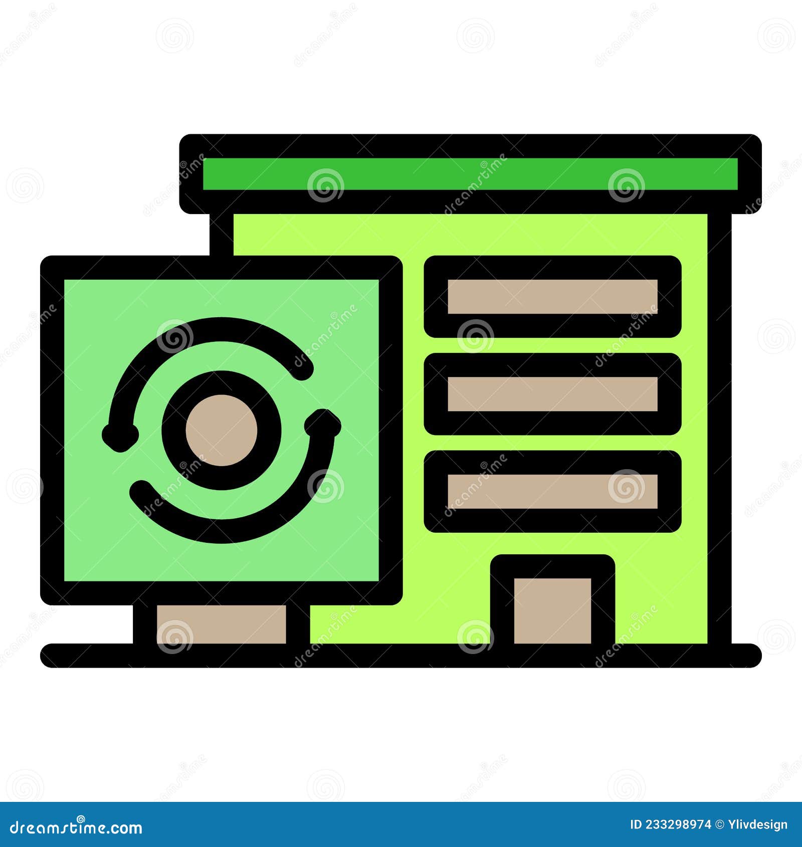 Garbage Processing Plant Icon Color Outline Vector Stock Vector ...