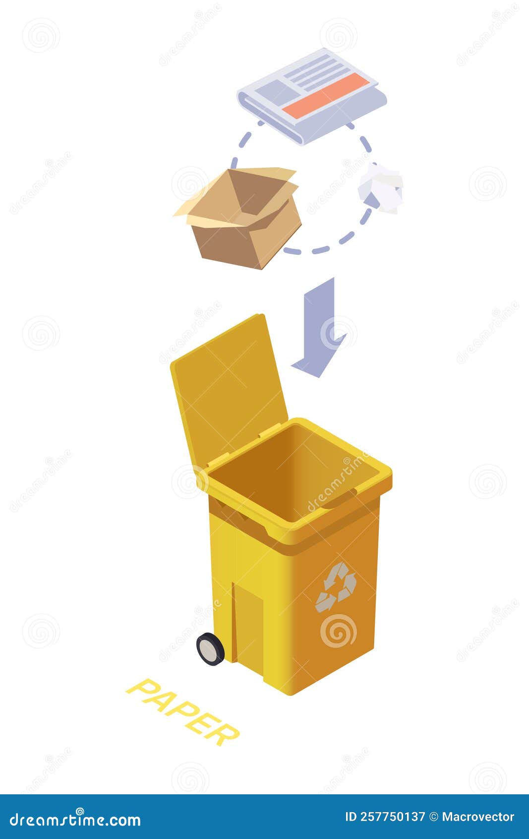 Garbage Recycling Icon stock vector. Illustration of waste - 257750137
