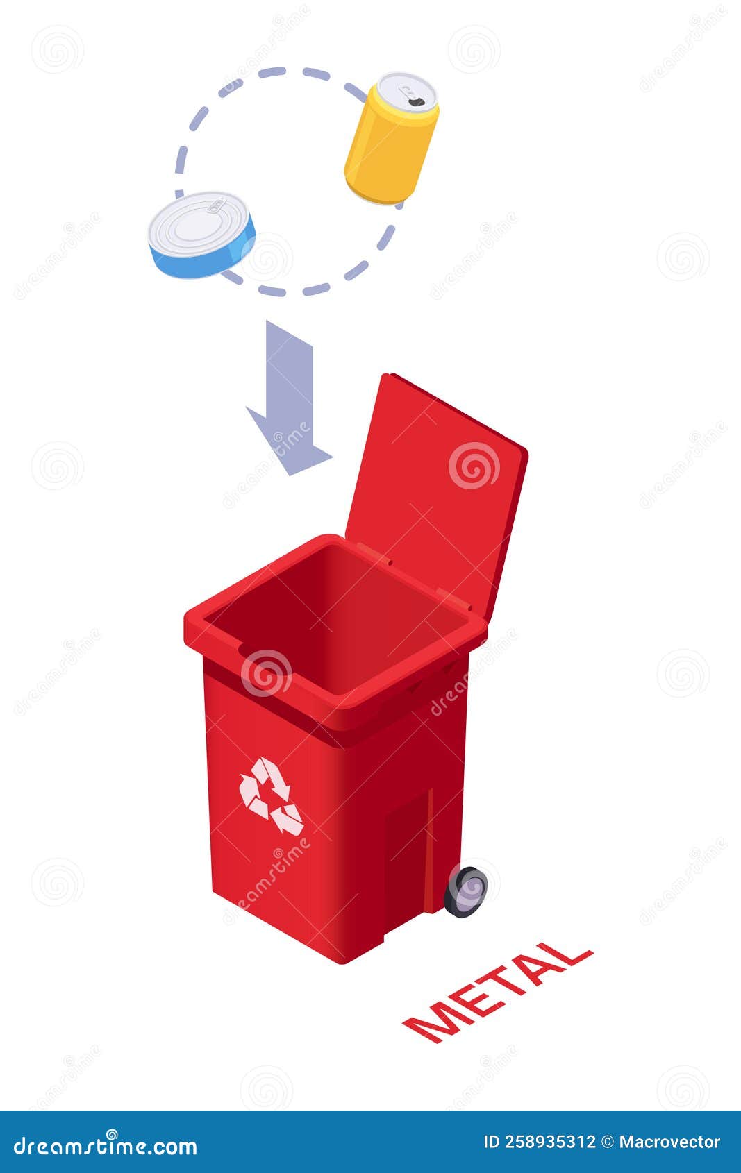 Garbage Recycling Icon stock vector. Illustration of litter - 258935312
