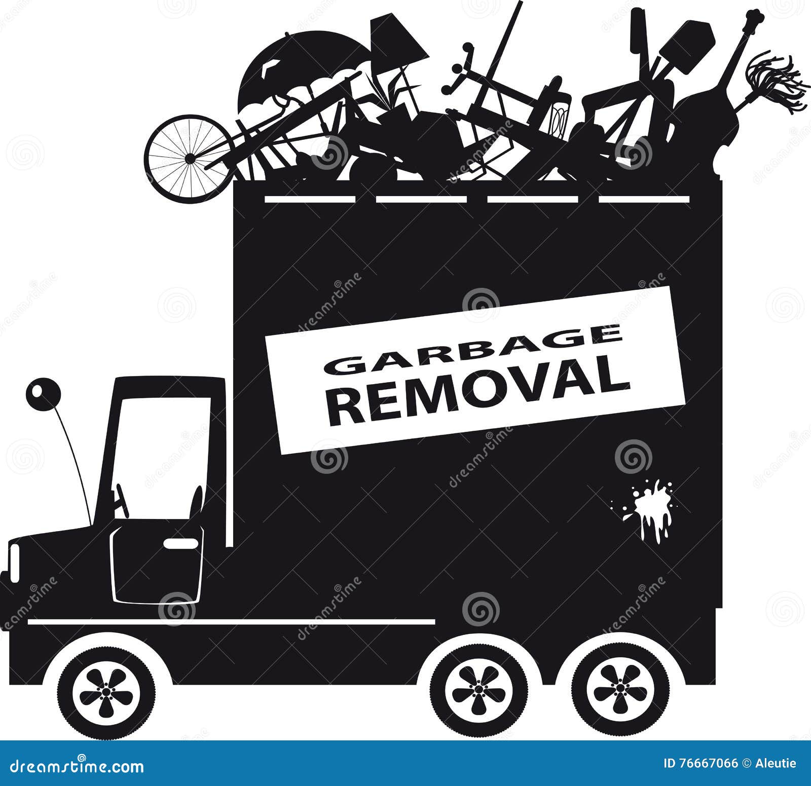Garbage removal stock vector. Illustration of household - 76667066