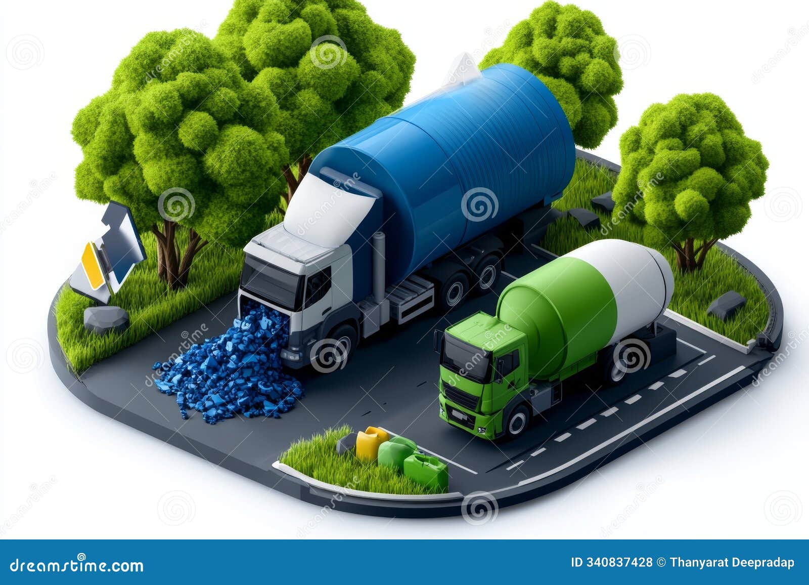 Garbage and Resource Management are Depicted in a Detailed Illustration ...