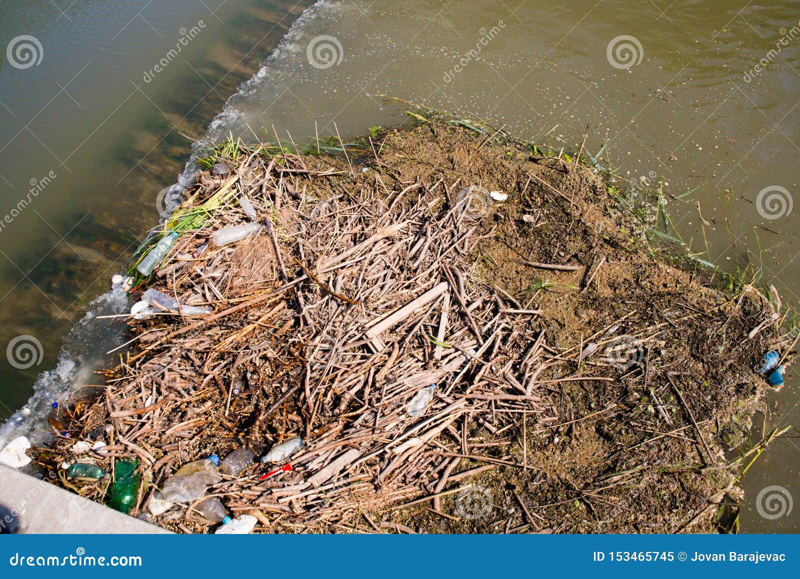 Eco Disaster, Garbage in River Stock Image - Image of outside, dispose ...