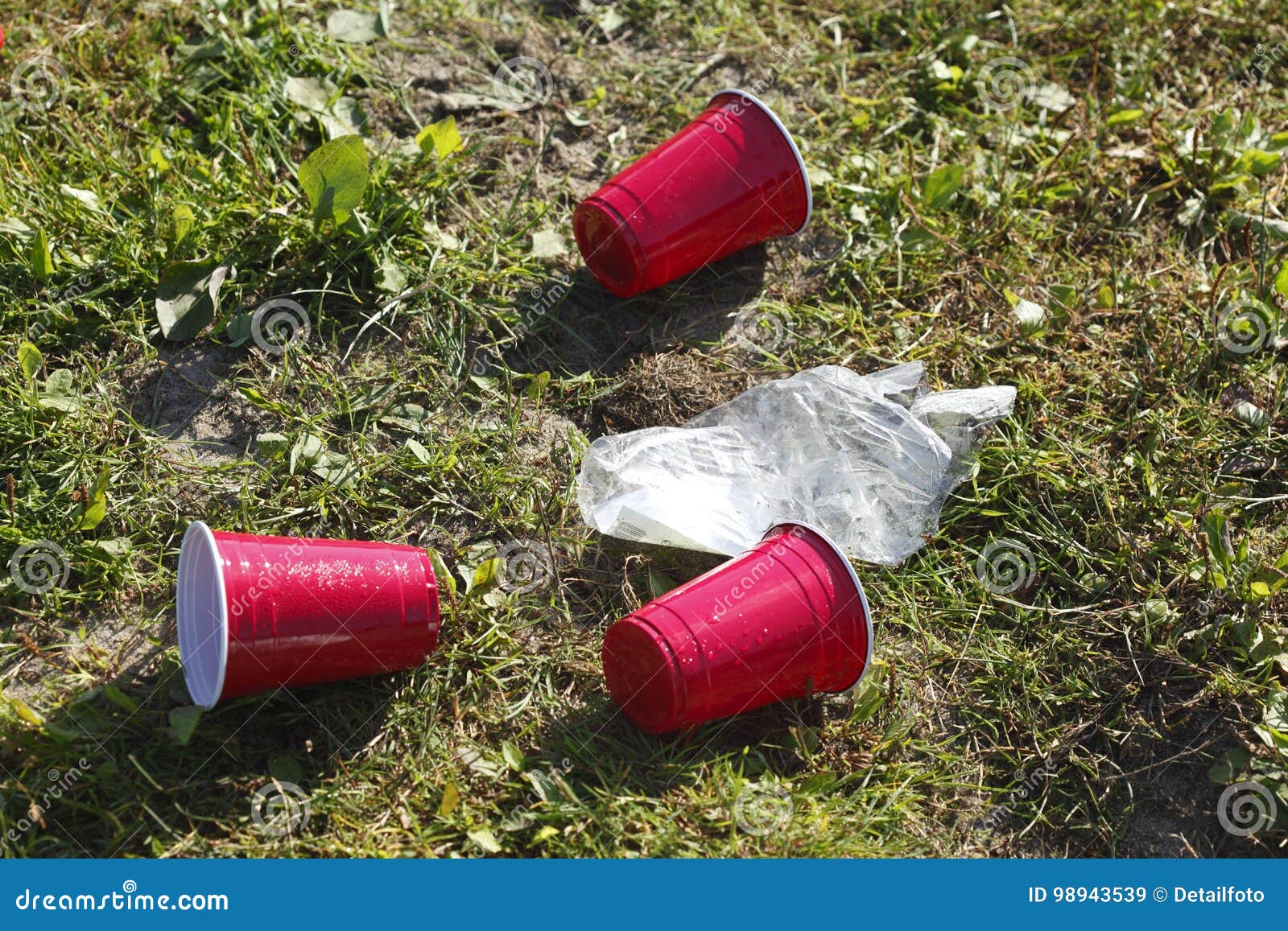 Garbage, Rubbish after the Party Stock Image - Image of europe, lake ...