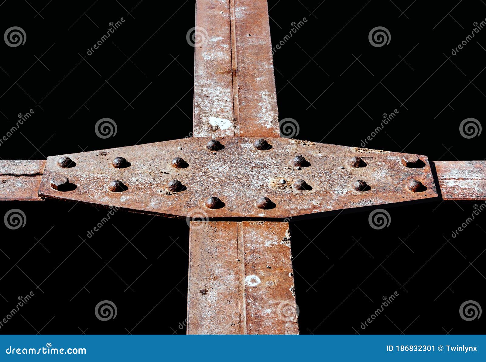 Old Rusty Bridge with Rivets Stock Image - Image of closeup ...