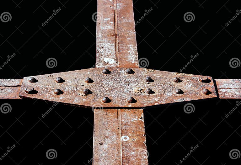 Old Rusty Bridge with Rivets Stock Image - Image of closeup ...
