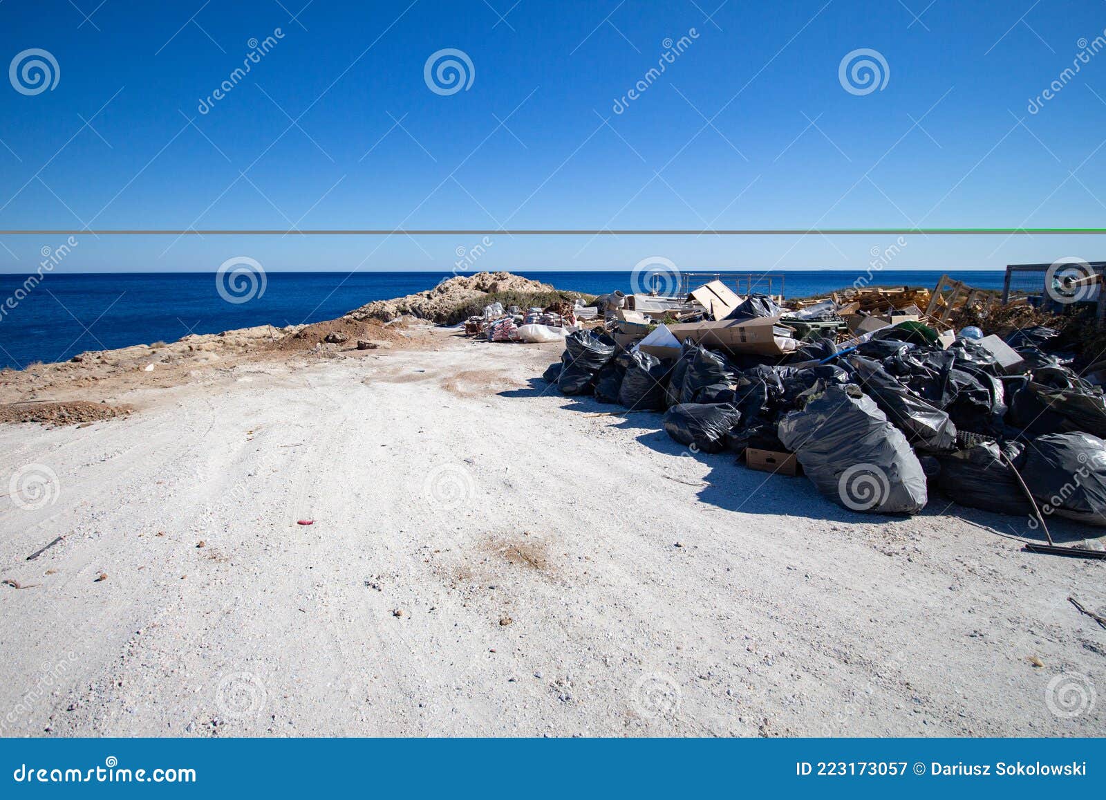 Garbage Dumped on the Seashore. Planet Pollution Stock Image - Image of ...